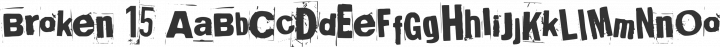 Broken 15 Font Free by Misprinted Type » Font Squirrel