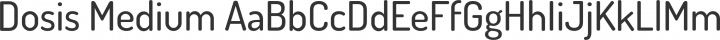 Dosis Font Free by Impallari Type | Font Squirrel